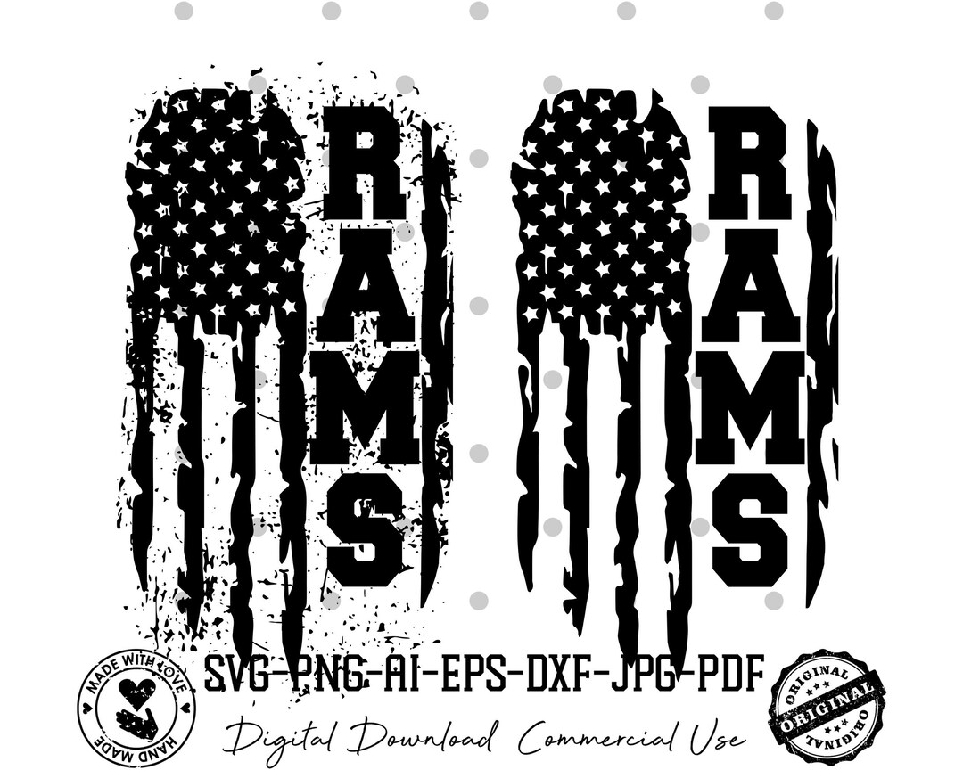 Rams svg Ram svg Rams Football Svg File Rams Flag svg - Etsy España