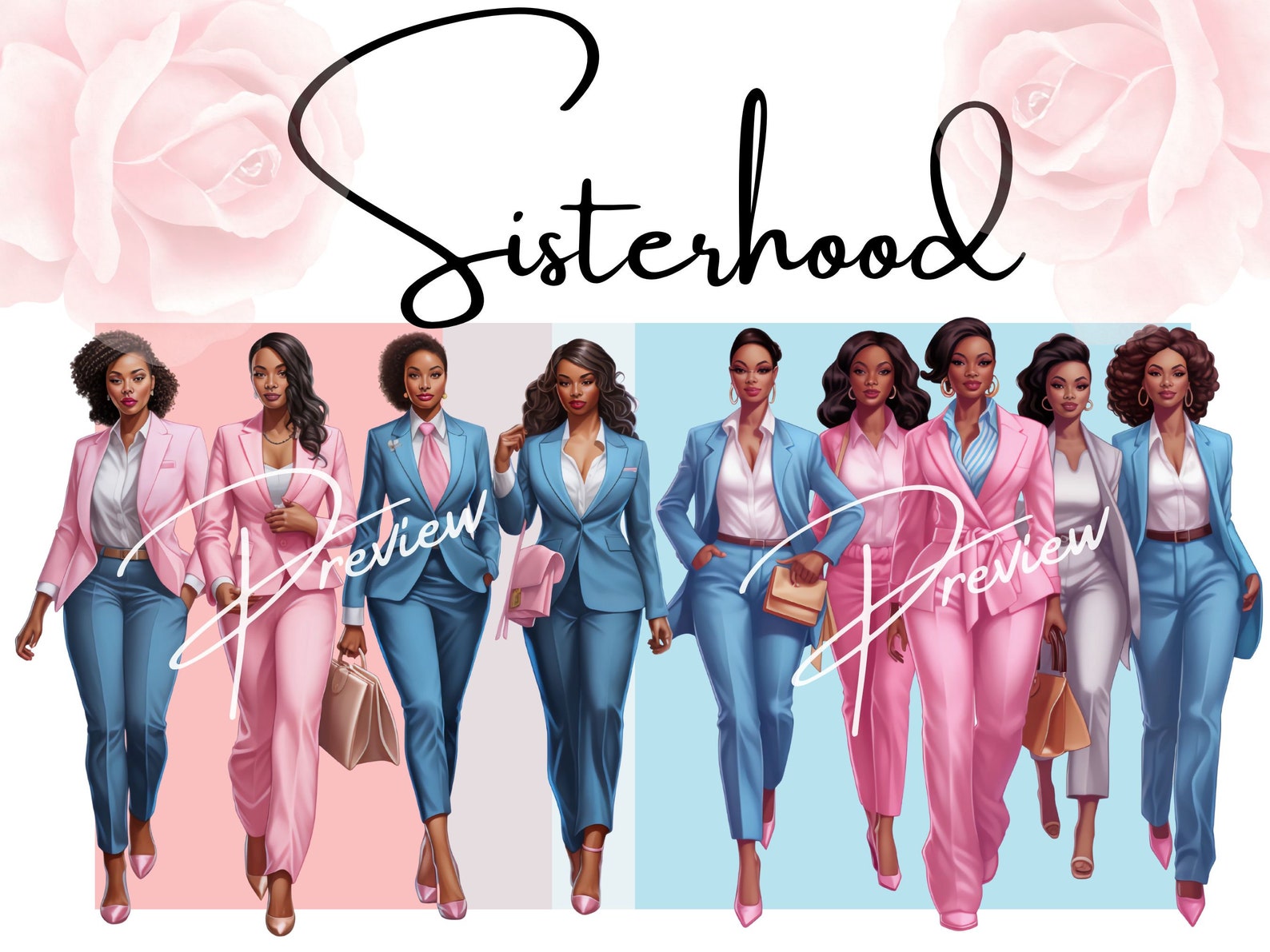 Sorority Clipart | Pink and Blue | Clipart PNG | JJOA | Clip Art | 1938 ...