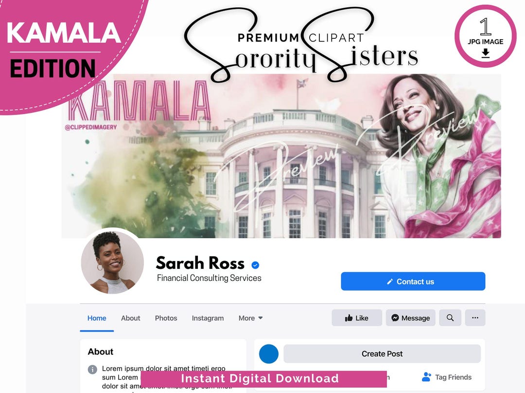 Kamala Facebook Cover Kamala Harris Facebook Banner Sorority Facebook ...