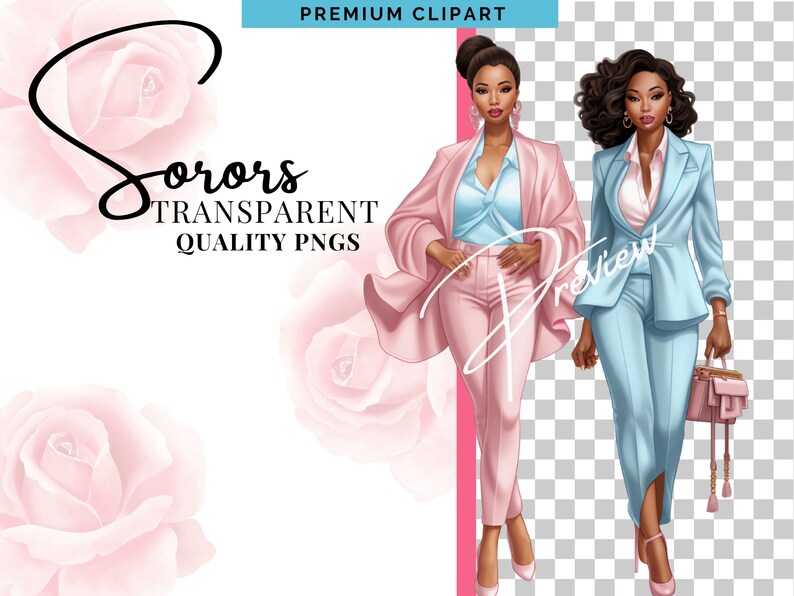 Sorority Clipart | Pink and Blue | Clipart PNG | JJOA | Clip Art | 1938 ...