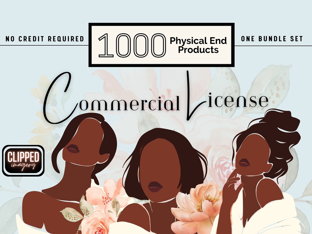 Commercial Use License- Restricted (1000 Products): One (1) Clipart ...