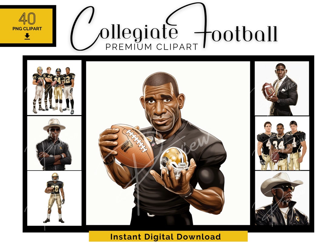 College Football Clipart Football Team Clipart Football - Etsy