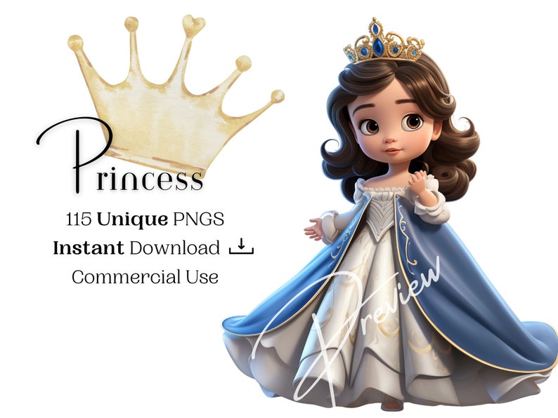 Princess Clipart | Princess Images | Cute Princess Clipart | Princess ...
