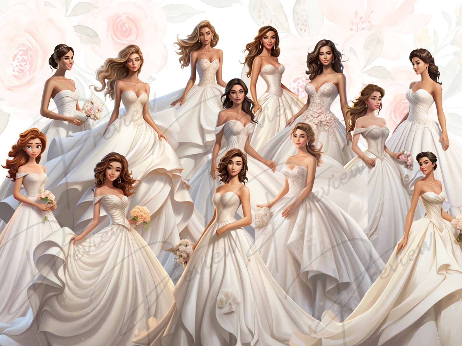 Wedding Clipart: Bride Clipart Wedding Invitations Wedding - Etsy