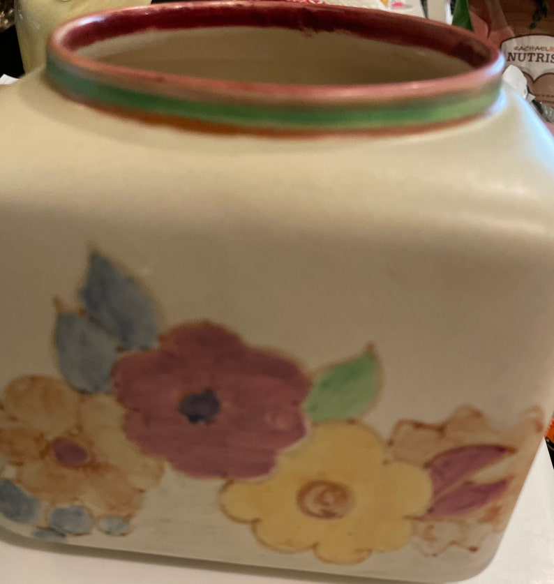 Bizarre by Clarice Cliff Biscuit Barrel in Gloria Pattern Newport ...
