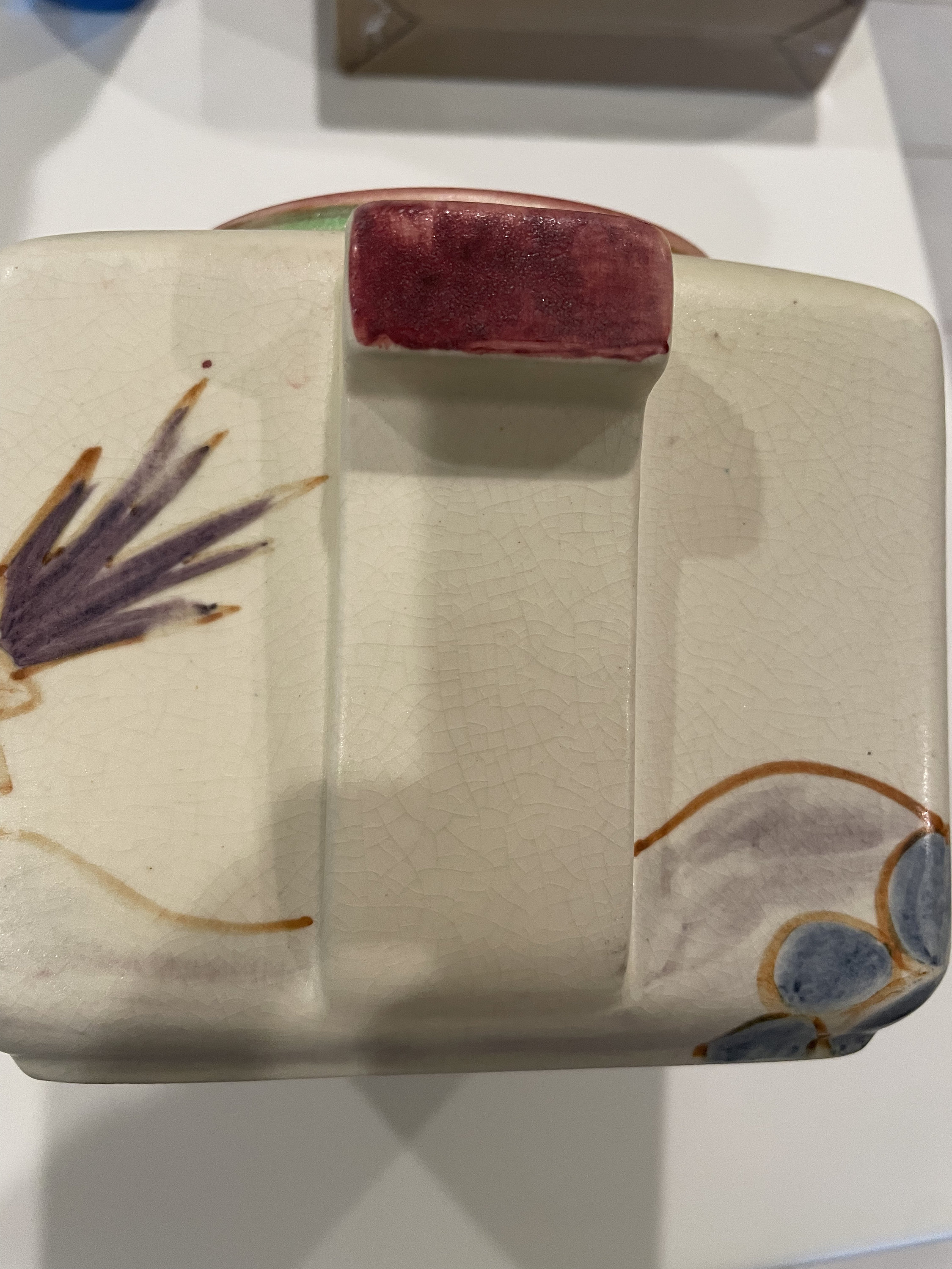 Bizarre by Clarice Cliff Biscuit Barrel in Gloria Pattern Newport ...