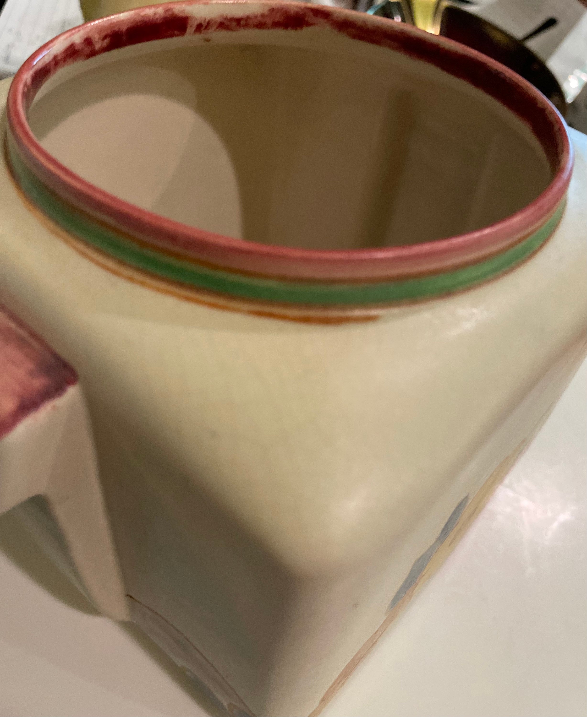 Bizarre by Clarice Cliff Biscuit Barrel in Gloria Pattern Newport ...