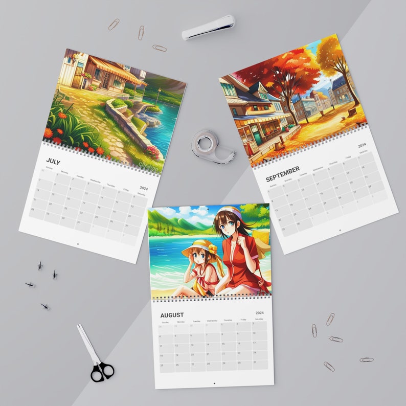 Anime Calender 2024, Anime Calender Printable, Custom Manga Calender ...