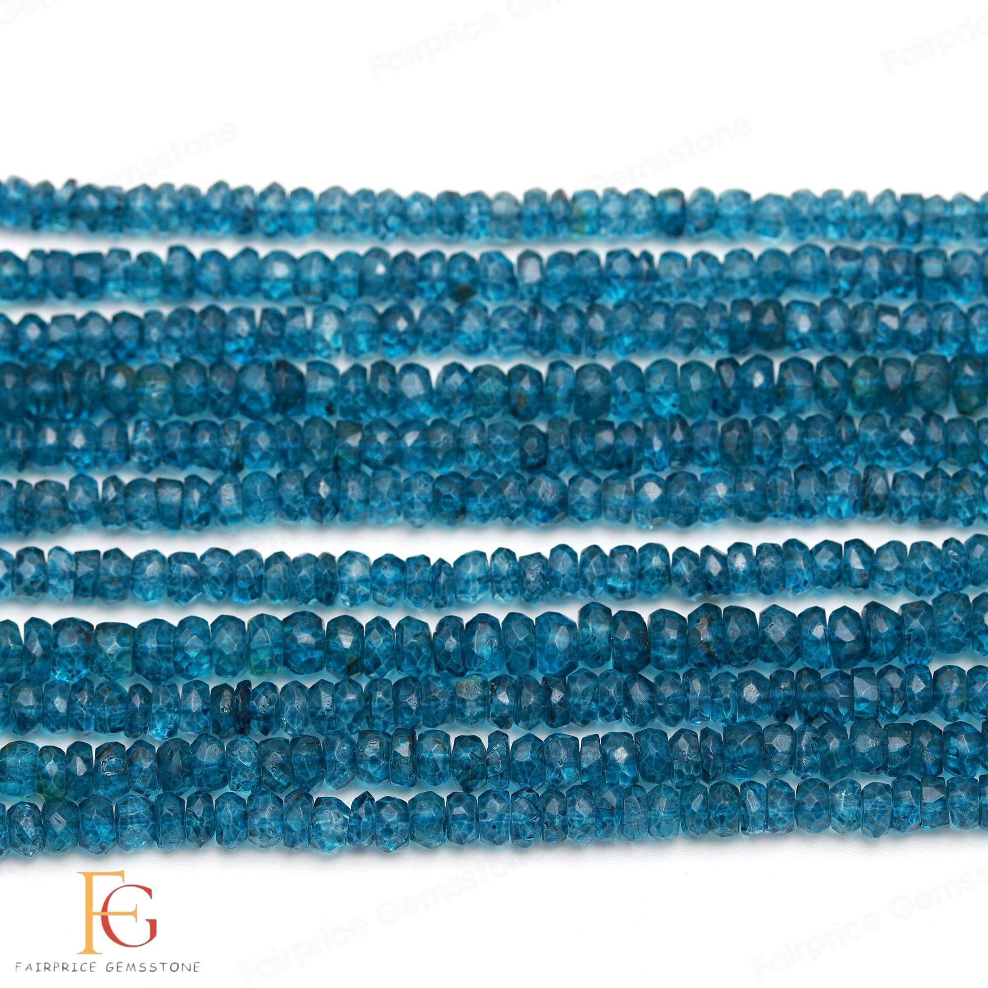 AAA Natural London Blue Topaz Faceted Rondelle Beads, London Blue Topaz ...