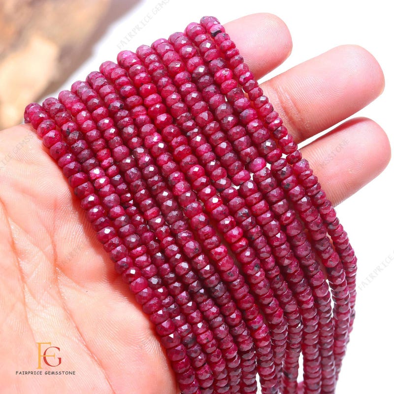 Natural Ruby Beads - Etsy