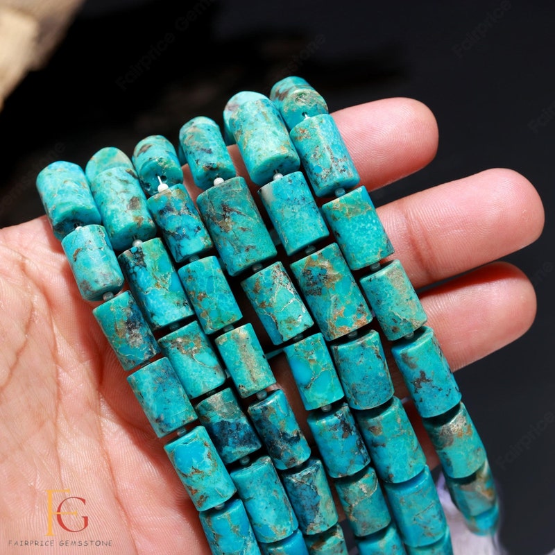 Turquoise Tube Beads - Etsy