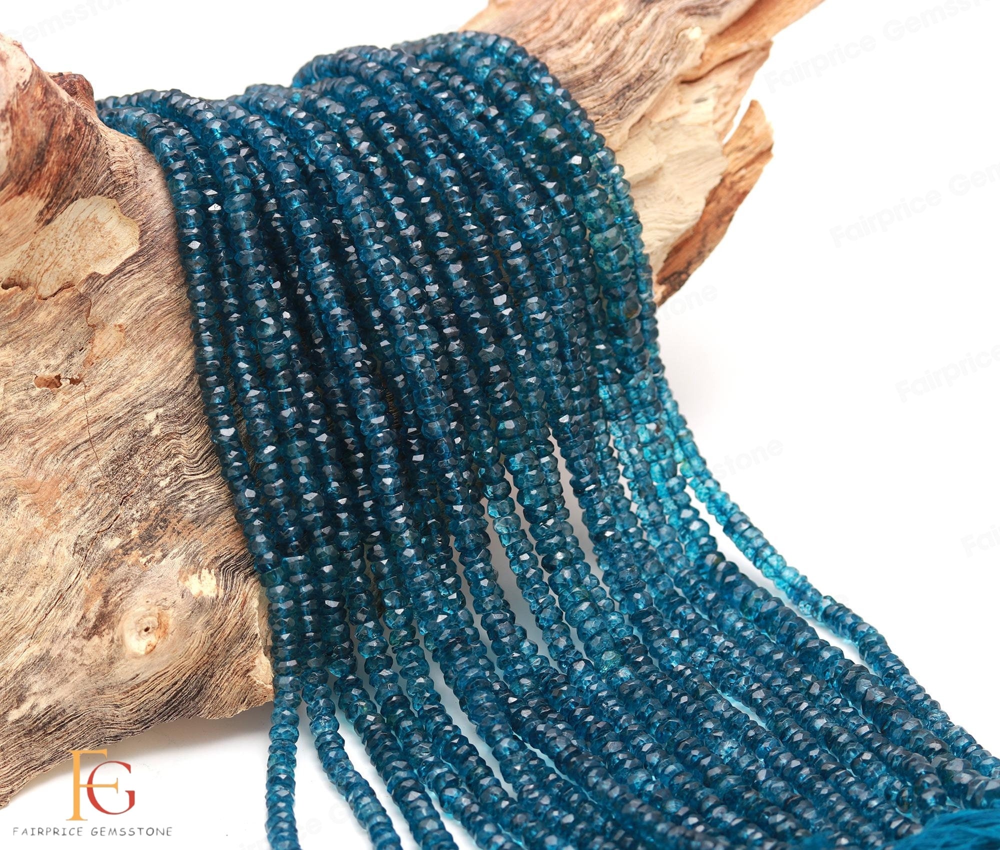 AAA Natural London Blue Topaz Faceted Rondelle Beads, London Blue Topaz ...