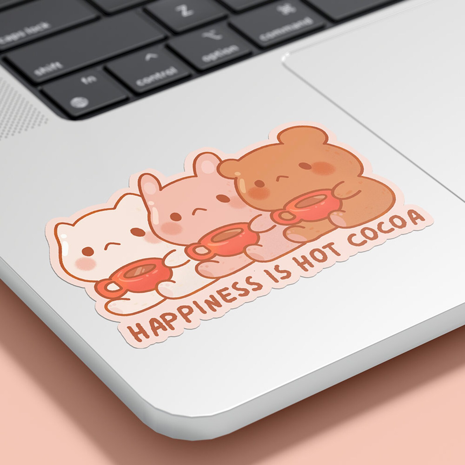 Hot Chocolate Sticker Cute Hot Cocoa Sticker Kawaii Animals Drinking ...