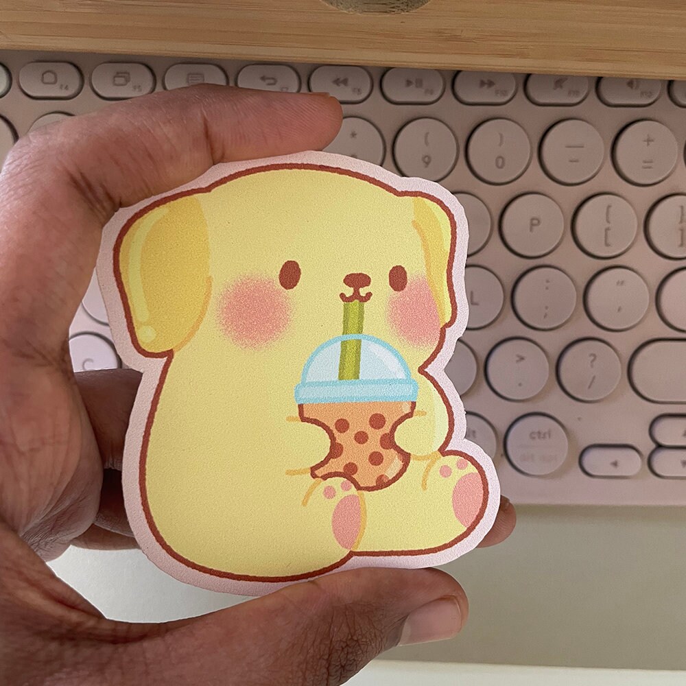 Boba Dog Sticker Boba Tea Sticker Cute Boba Sticker Kawaii Vinyl ...