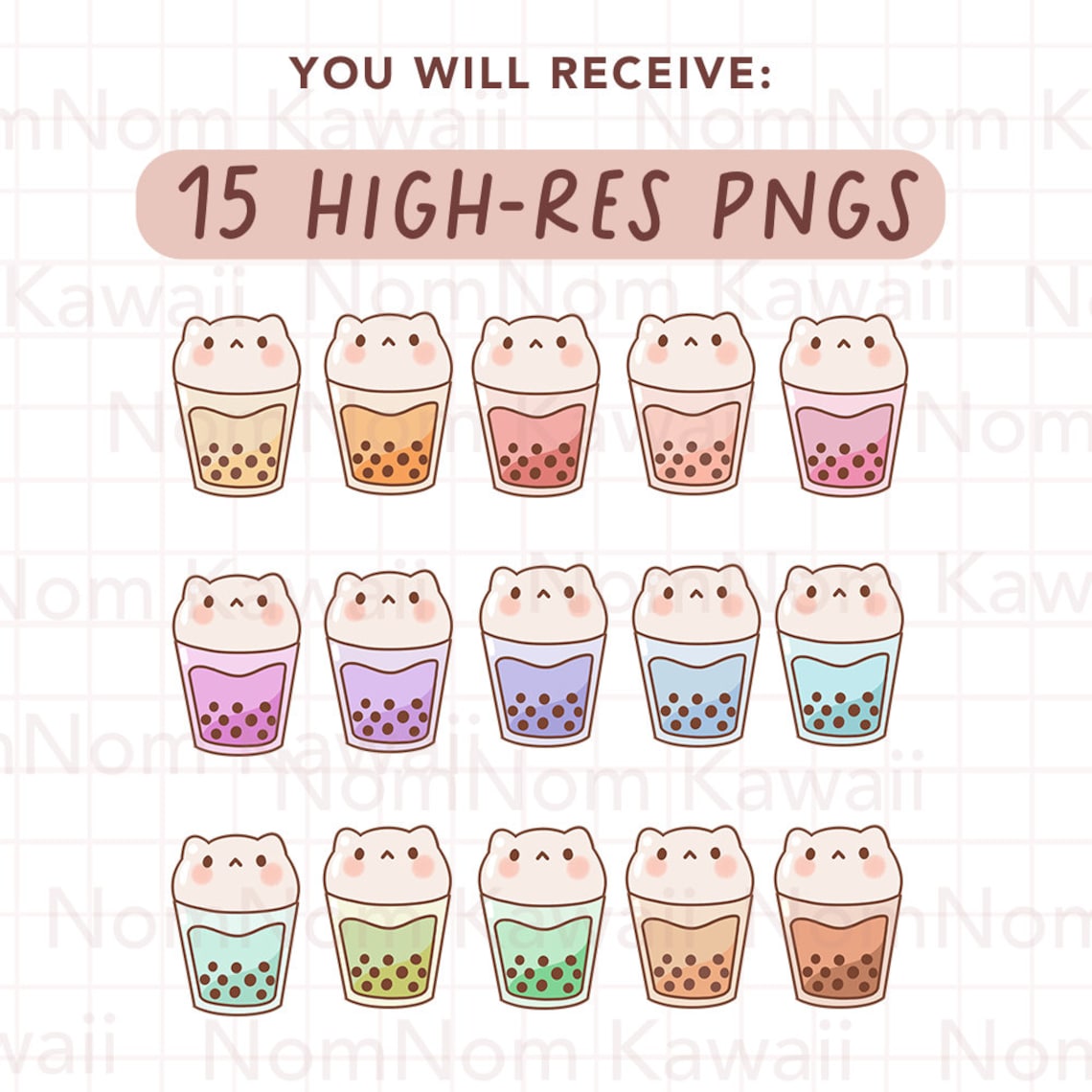 Cat Bubble Tea PNG Cat Boba Tea Clipart Kawaii Drink Kawaii Food ...