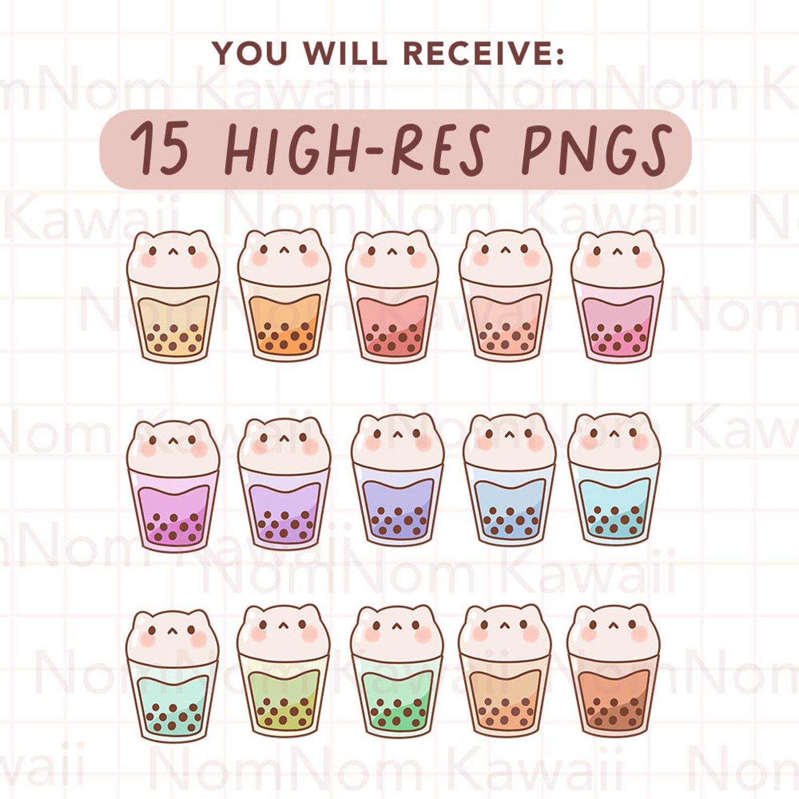 Cat Bubble Tea PNG Cat Boba Tea Clipart Kawaii Drink Kawaii Food ...