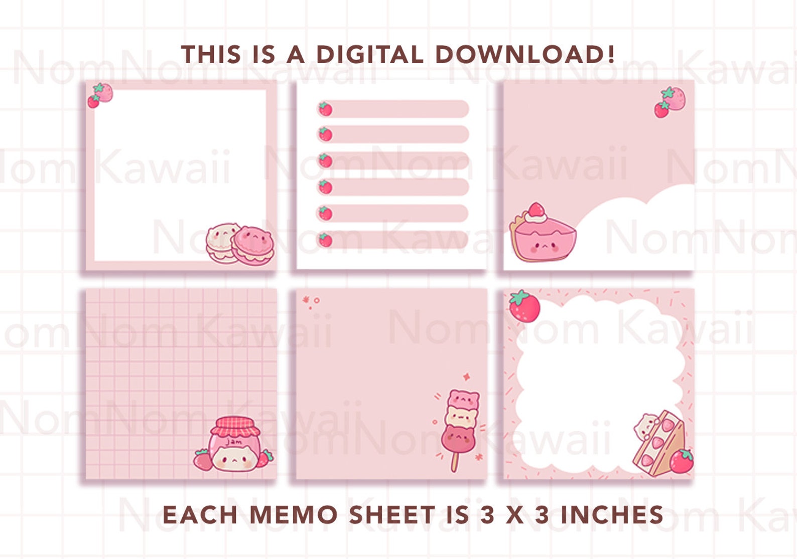 Strawberry Undated Monthly Calendar Strawberry Weekly Plan Strawberry ...