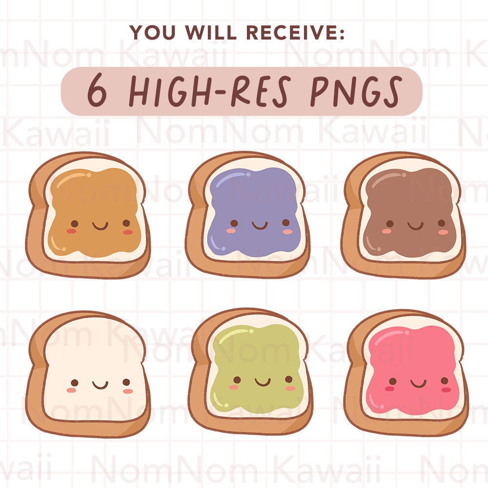 Kawaii Toast Clipart Kawaii Breakfast Clipart French Toast - Etsy Canada