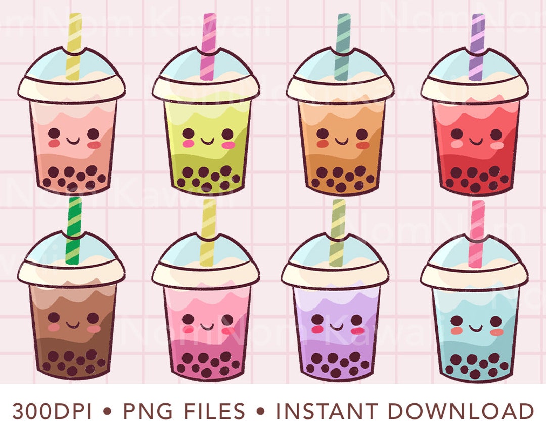 Bubble Tea PNG Boba Tea Clipart Kawaii boisson Kawaii Food Clipart ...