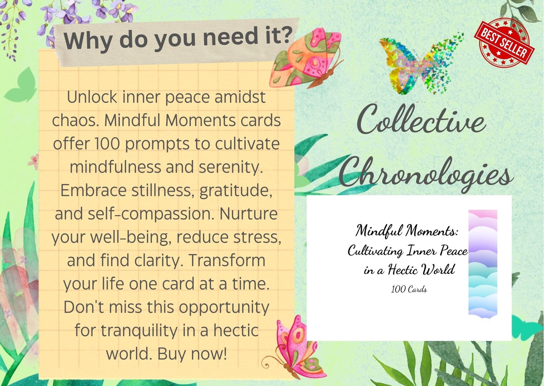 Mindfulness Cards, Instant Download, PNG,PDF, Mindful Gift, Self Love ...