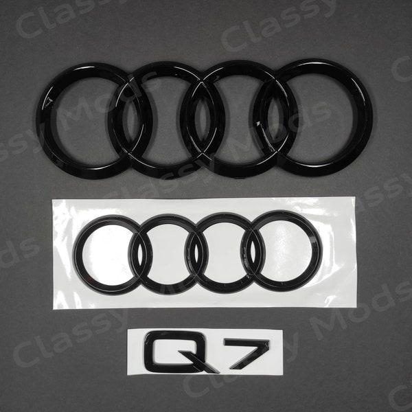 Matte Black Audi Emblem - Etsy