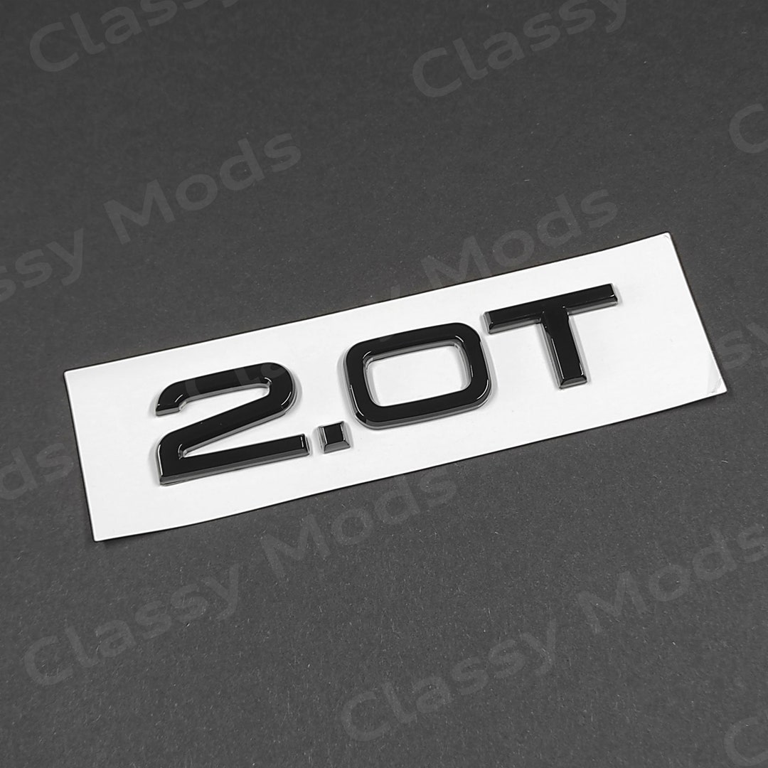 Audi 2.0T Gloss Black Rear Emblem Badge Letters - Etsy