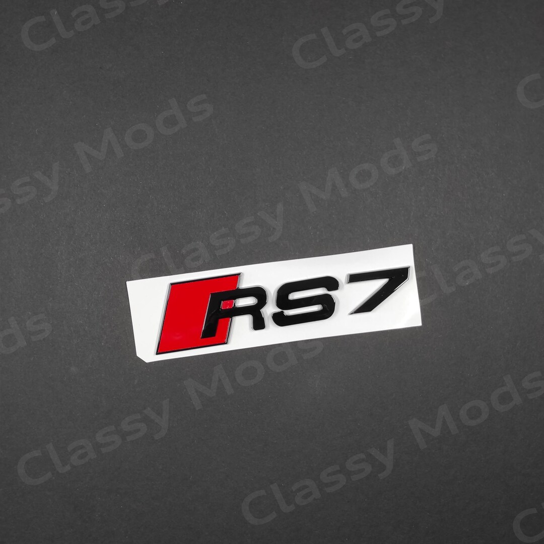 Audi RS7 Gloss Black Rear Emblem Badge Lettering - Etsy
