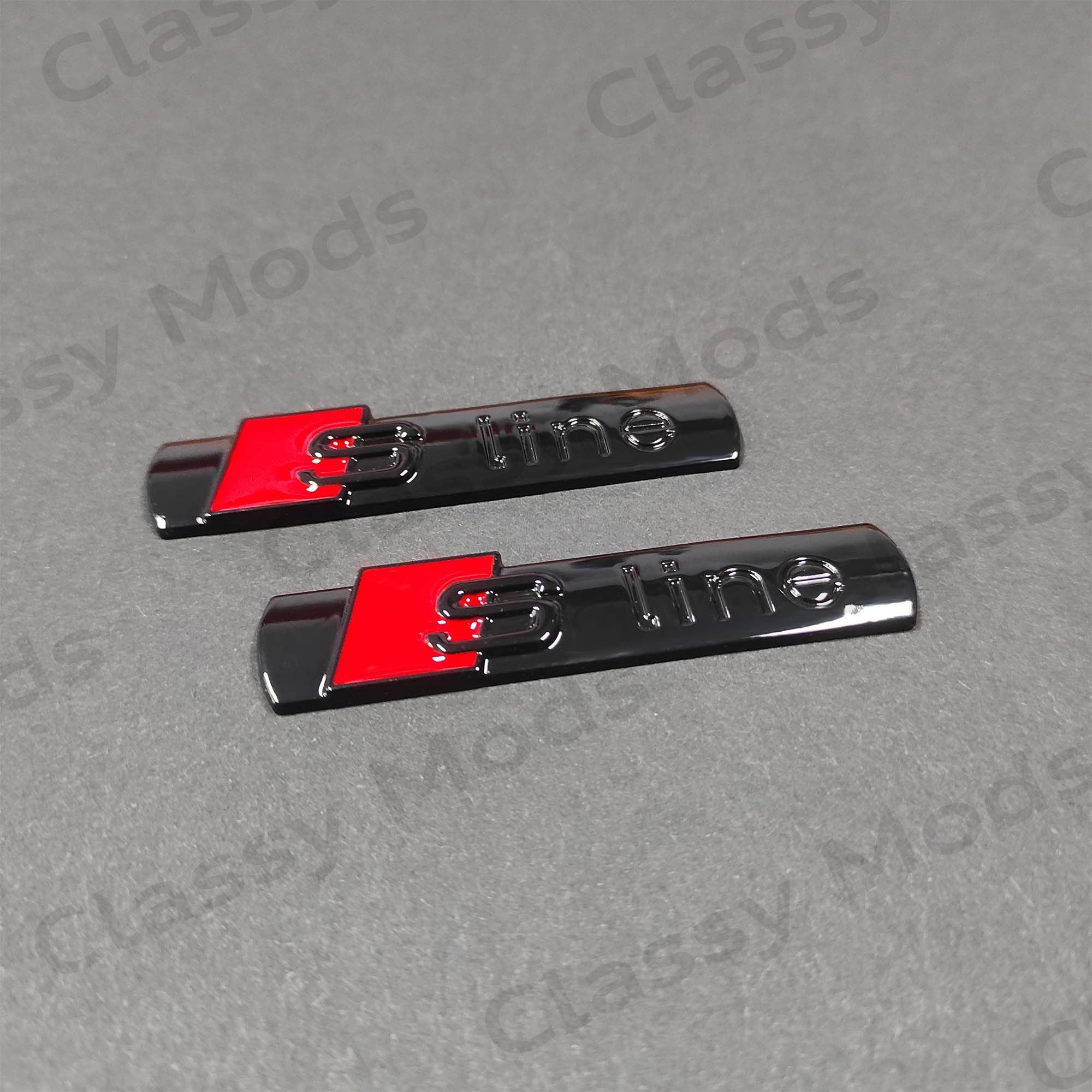 2x S-line Side Fender Emblem Badges Sport Gloss Black - Etsy