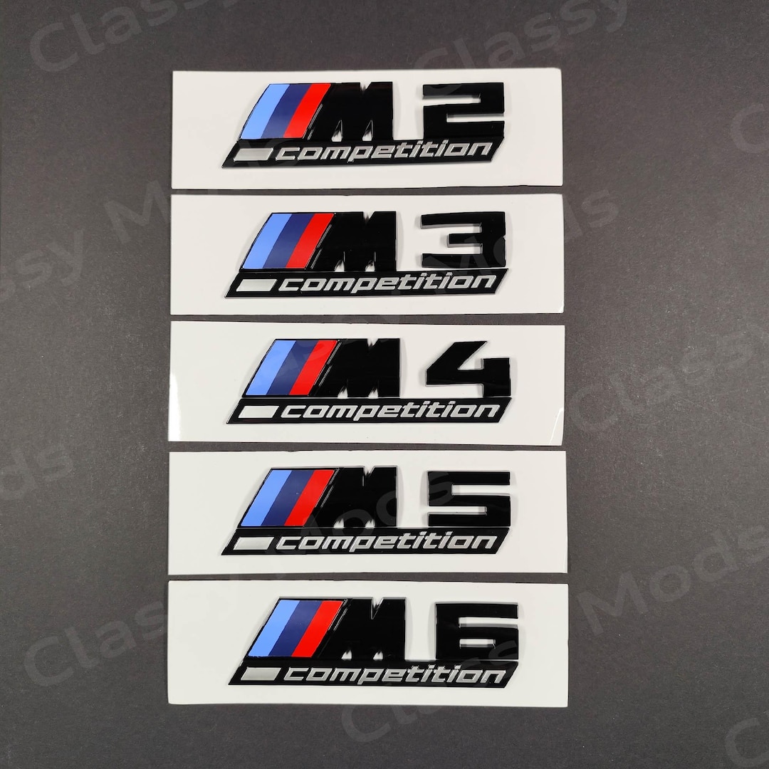BMW M Competition Gloss Black Badge M2 M3 M4 M5 M6 Rear Trunk Emblem - Etsy
