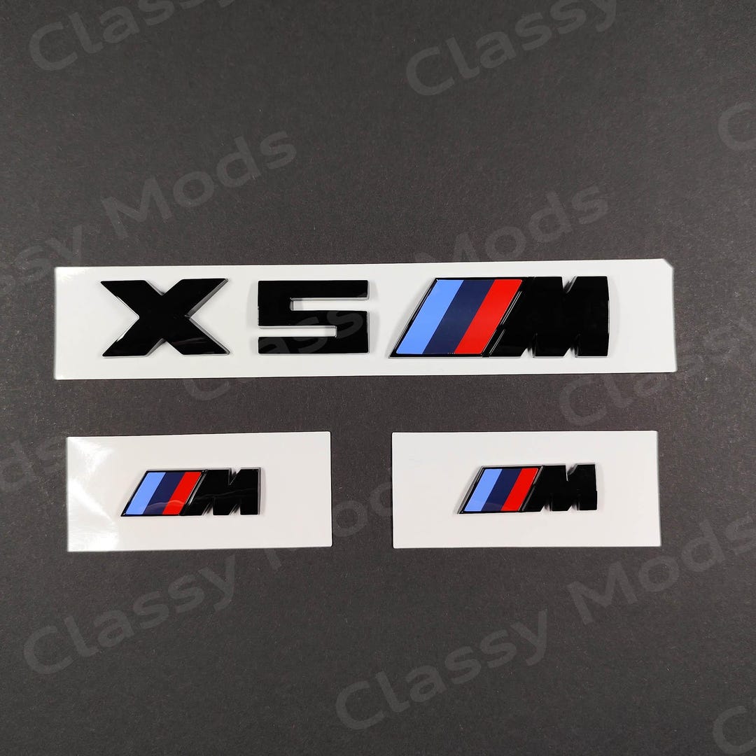 X5M Gloss Black Badges for BMW Emblem Set M Sport - Etsy