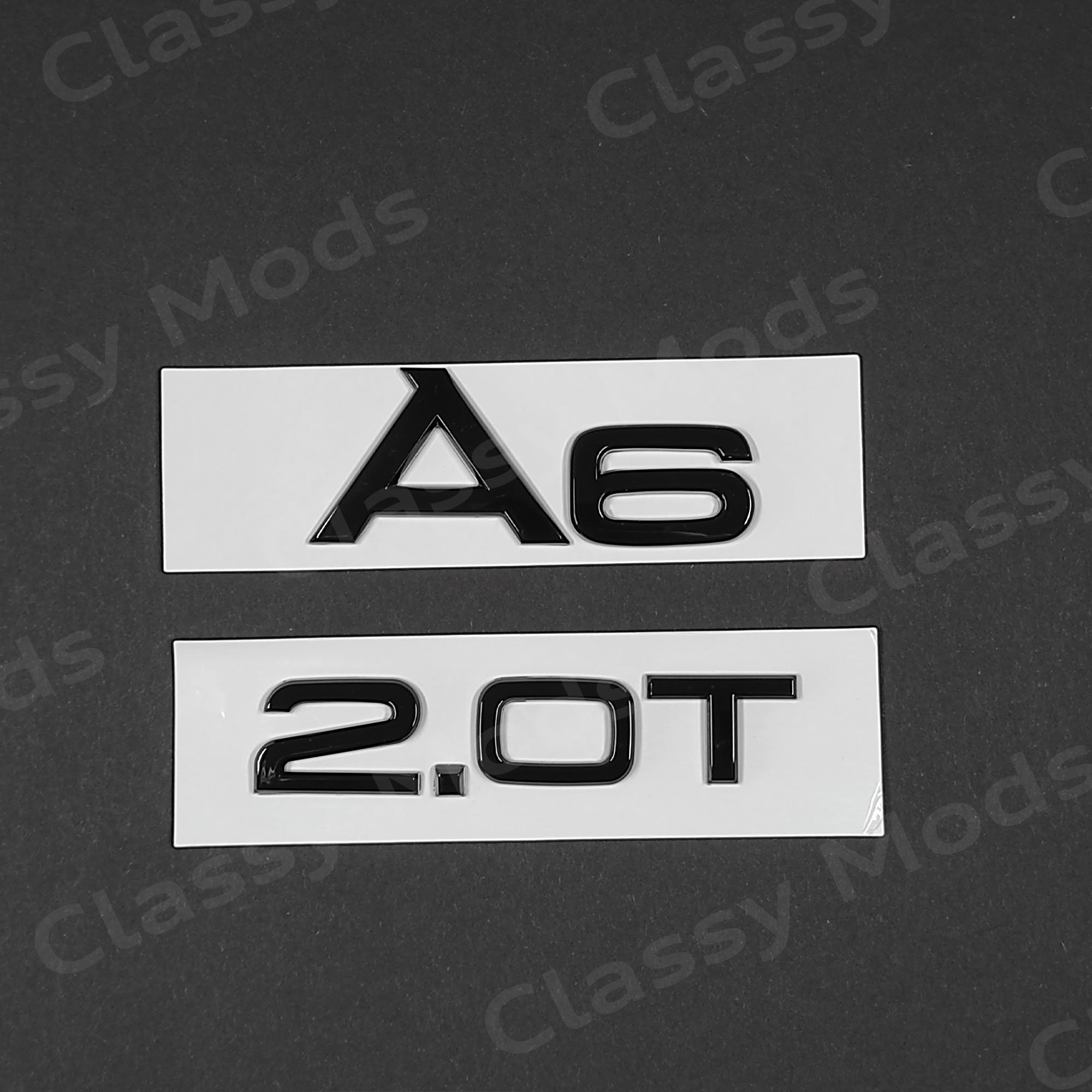 Audi A6 2.0T Gloss Black Rear Badge Emblem Letters - Etsy