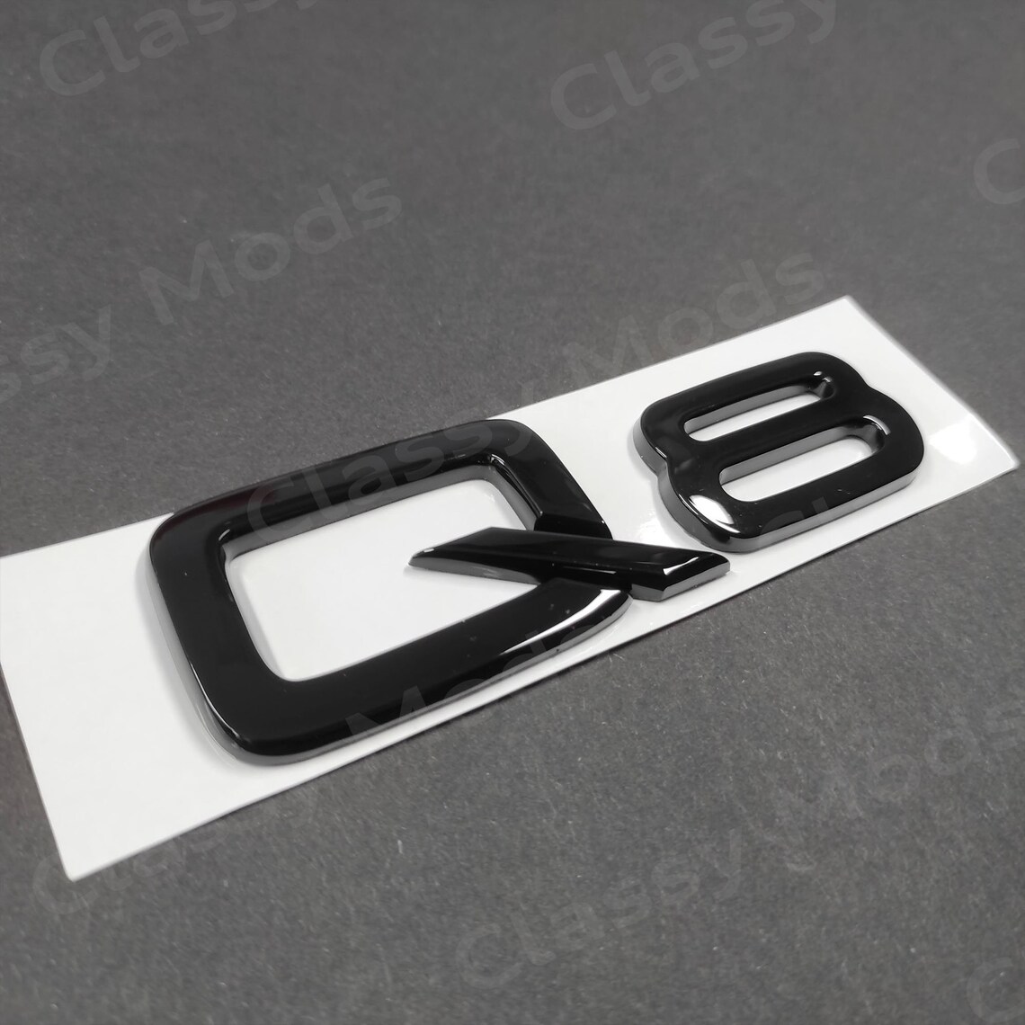 Audi Q8 Gloss Black Rear Emblem Badge Letters - Etsy