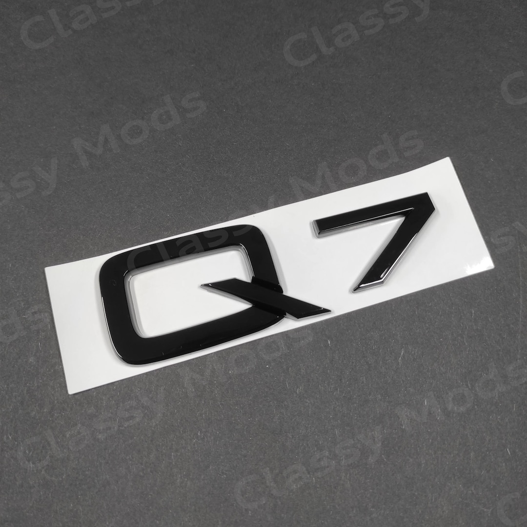 Audi Q7 Gloss Black Rear Emblem Badge Letters - Etsy