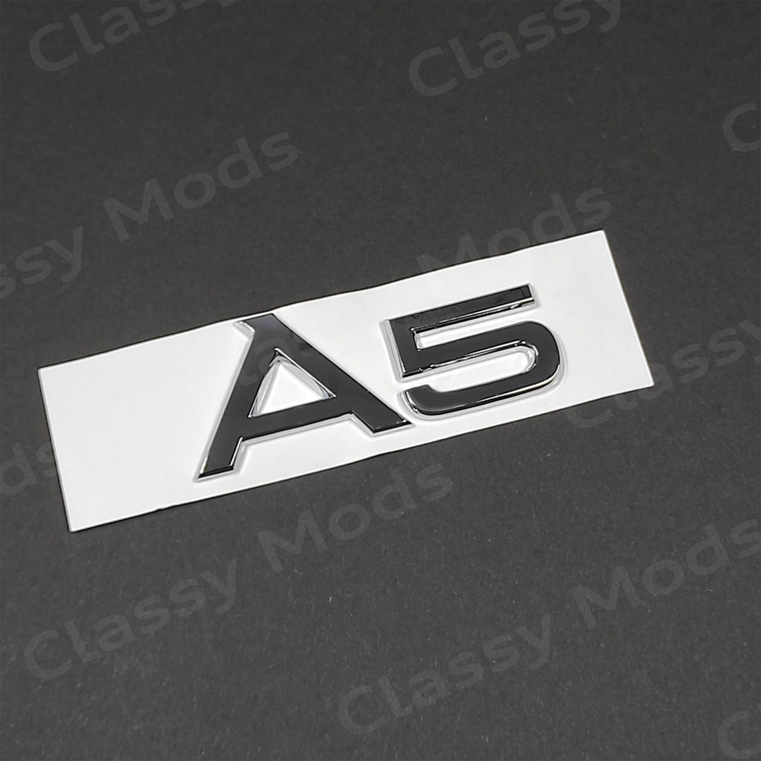 Audi A5 Chrome Rear Emblem Badge Letters - Etsy