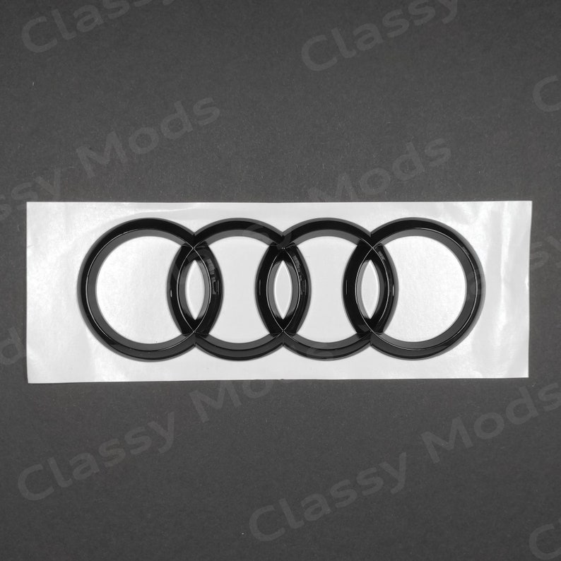 Audi Rear Emblem Logo Badge 193mm Trunk Lid Gloss Black A1 A3 - Etsy