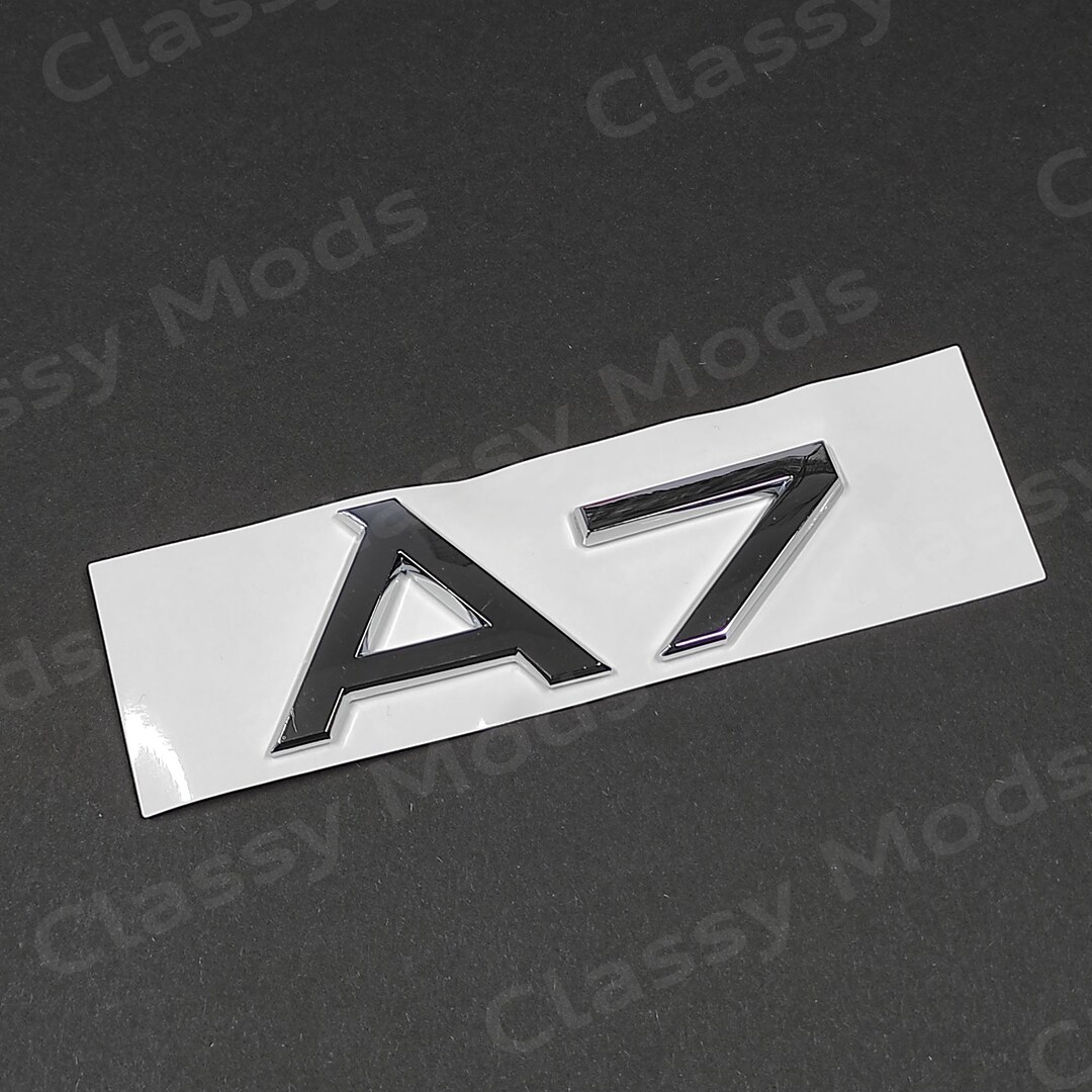 Audi A7 Chrome Rear Emblem Badge Letters - Etsy