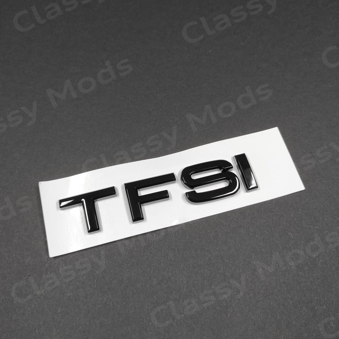Audi TFSI Gloss Black Rear Emblem Badge Letters - Etsy