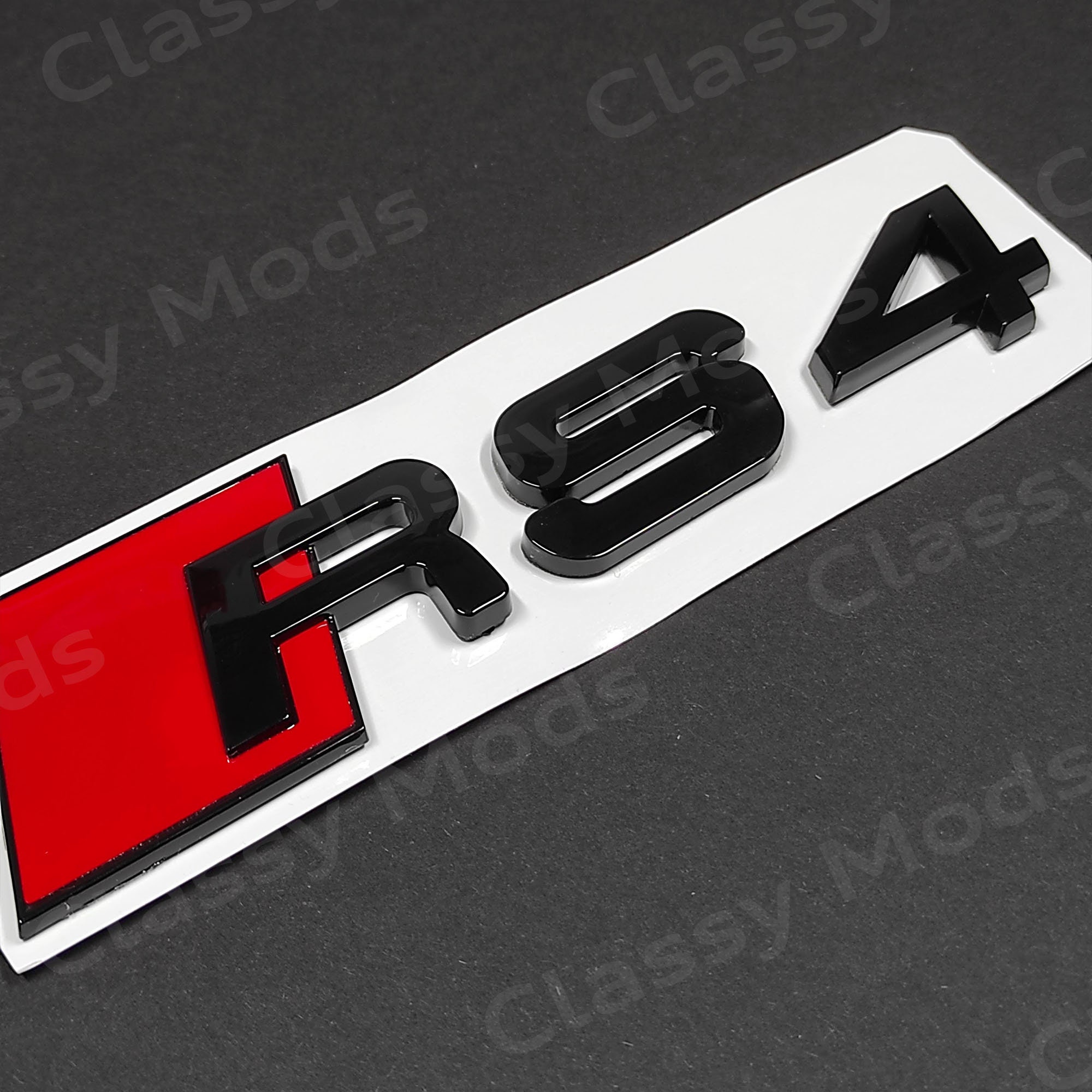 Audi RS4 Gloss Black Rear Emblem Badge Lettering - Etsy