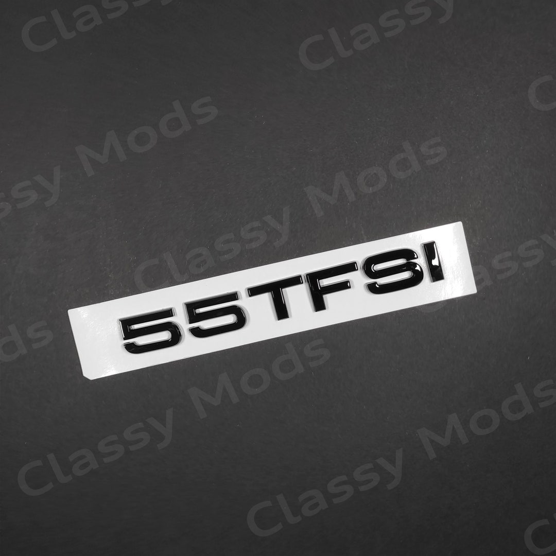 Audi 55TFSI Gloss Black Rear Emblem Trunk Liftgate Badge Letters - Etsy