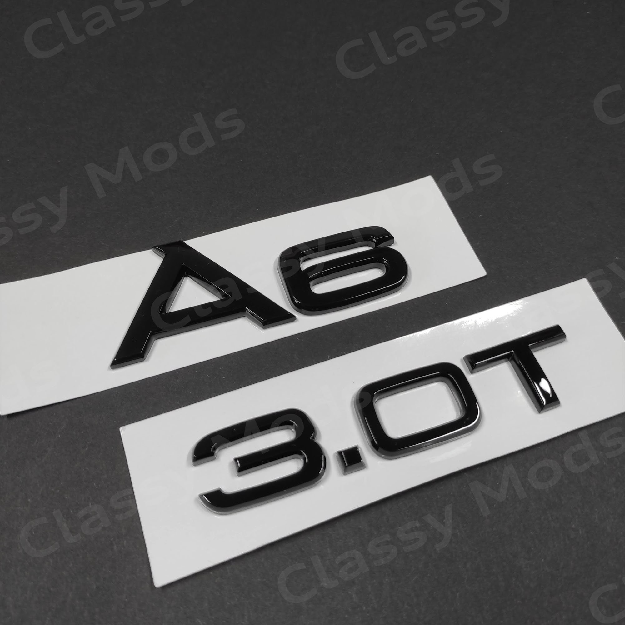 Audi A6 3.0T Gloss Black Rear Badge Emblem Letters - Etsy