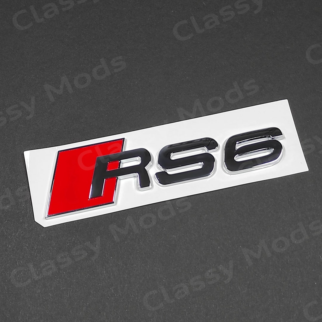 Audi RS6 Chrome Rear Emblem Badge Lettering - Etsy