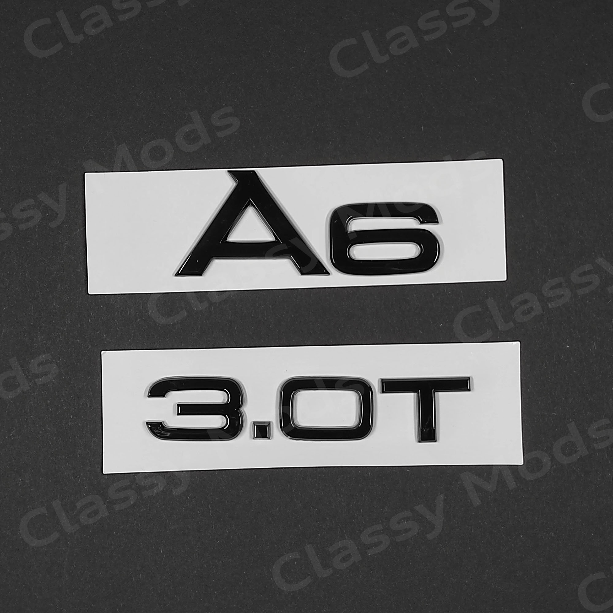 Audi A6 3.0T Gloss Black Rear Badge Emblem Letters - Etsy