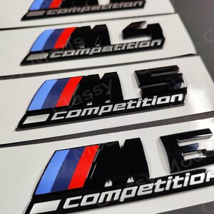 BMW M Competition Gloss Black Badge M2 M3 M4 M5 M6 Rear Trunk Emblem - Etsy