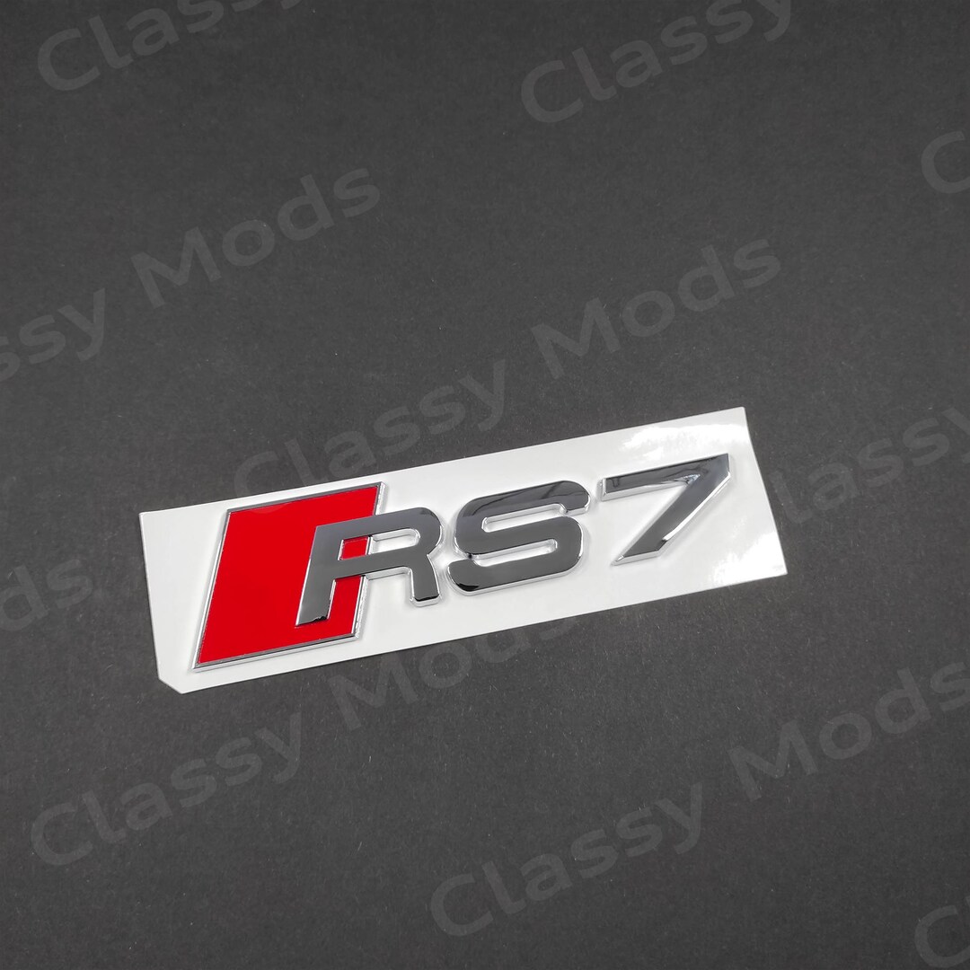 Audi RS7 Rear Emblem Badge Chrome Lettering - Etsy