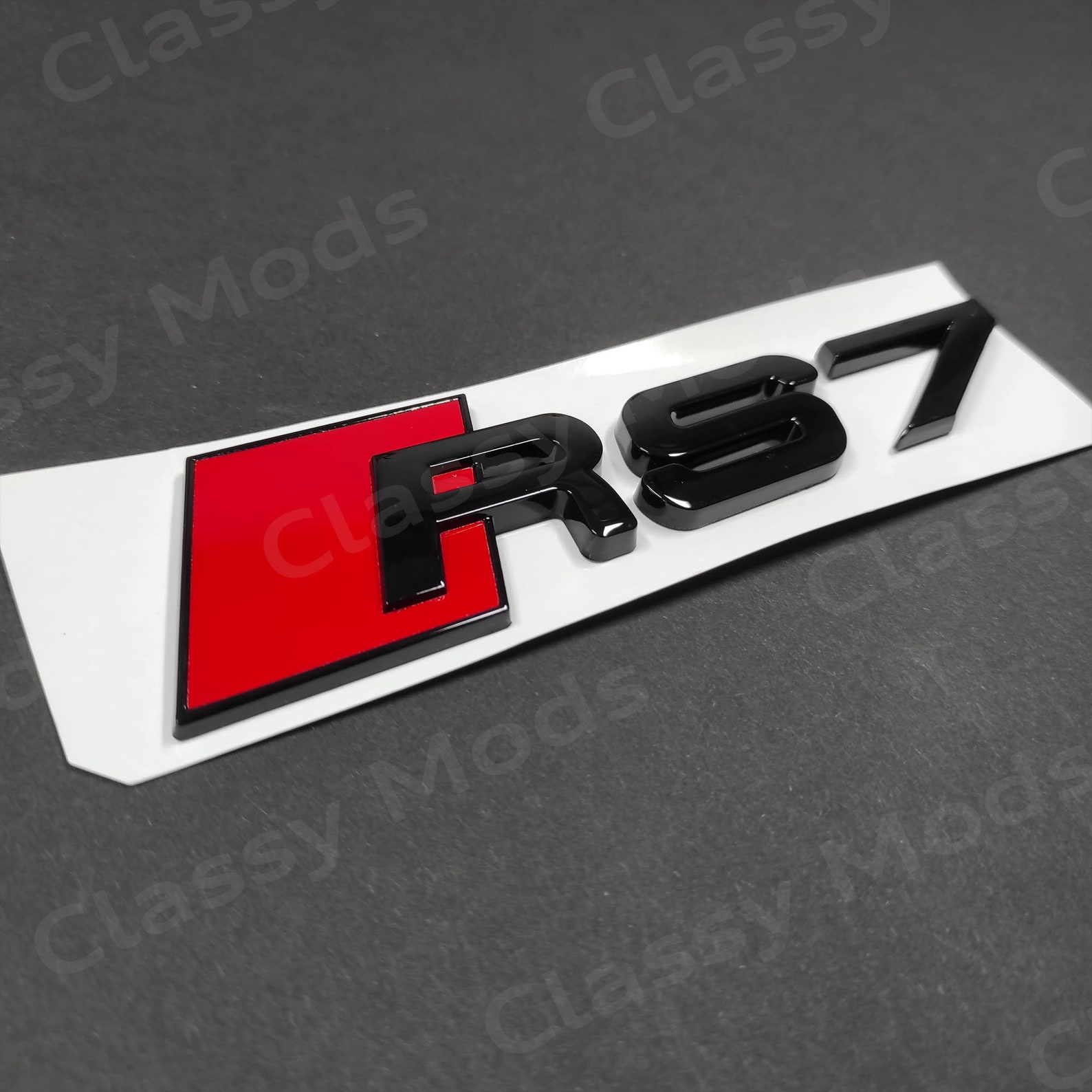 Audi RS7 Gloss Black Rear Emblem Badge Lettering - Etsy