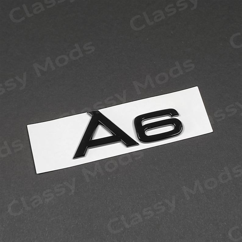 Audi A6 Front & Rear Rings C7 C8 Emblem Badge SET Gloss Black - Etsy