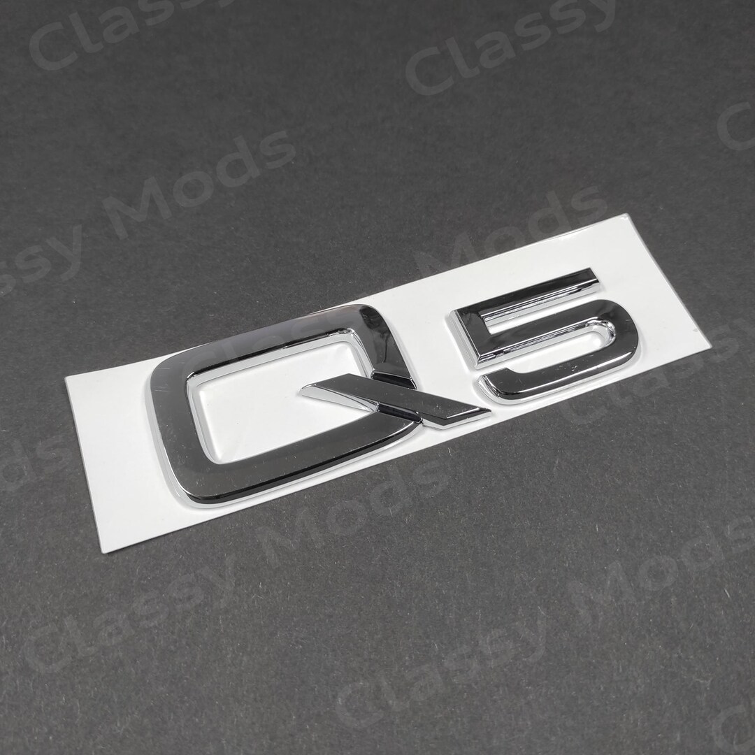 Audi Q5 Chrome Silver Rear Emblem Badge Letters - Etsy