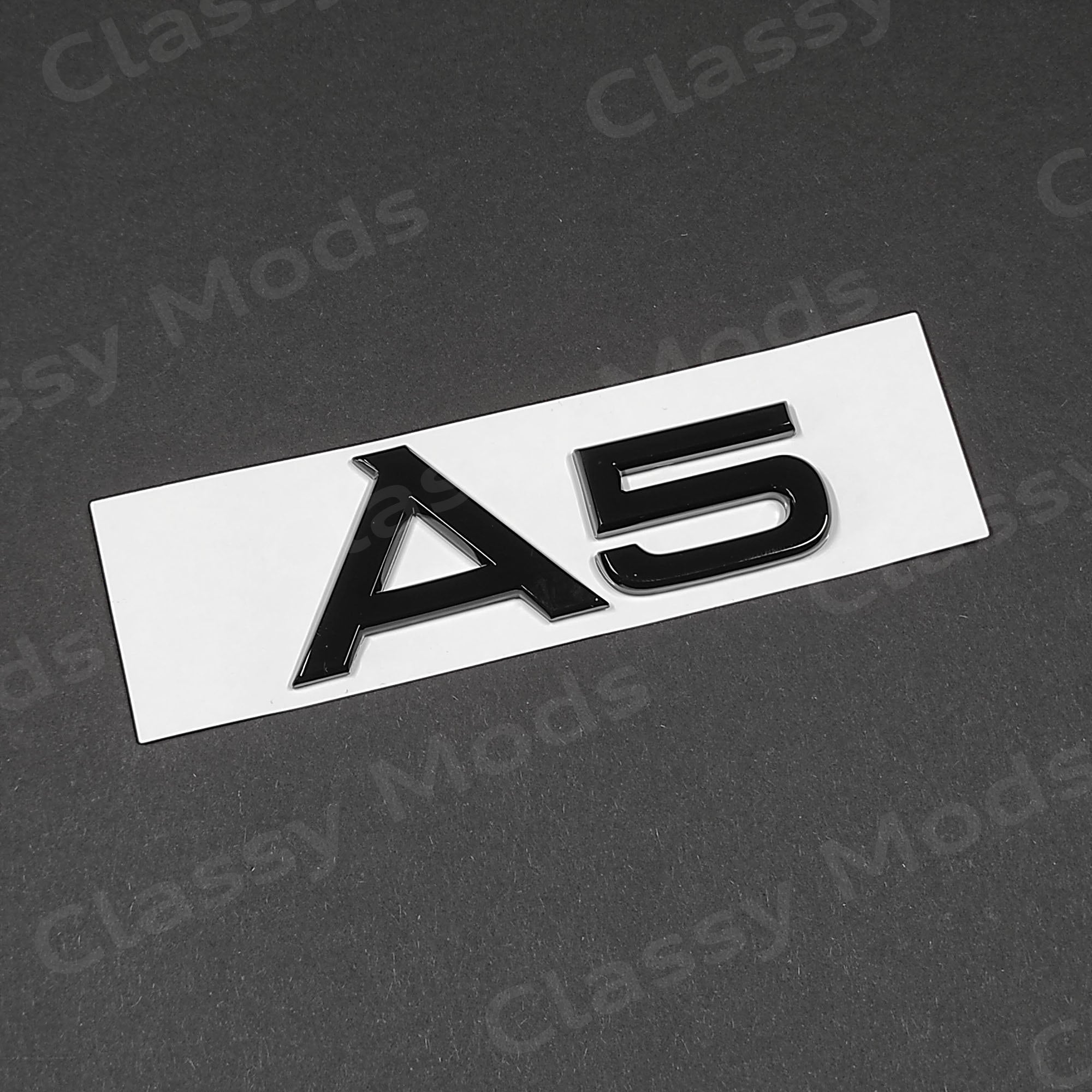 Audi A5 COUPE Front & Rear Rings Emblem Badge SET Gloss Black 2008-2019 ...