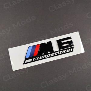 BMW M Competition Gloss Black Badge M2 M3 M4 M5 M6 Rear Trunk Emblem - Etsy