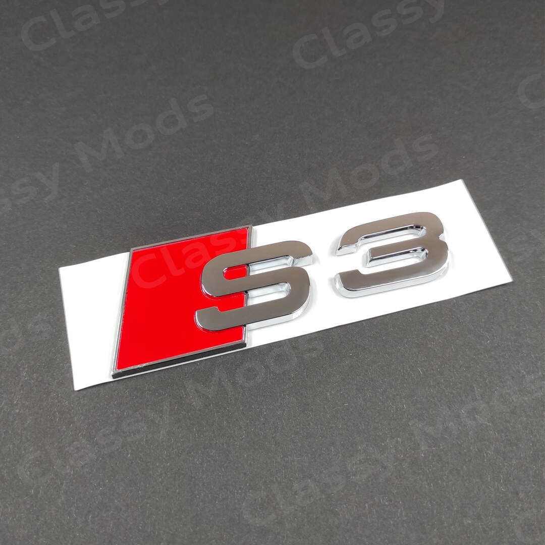 Audi S3 Chrome Silver Rear Emblem Badge Lettering - Etsy